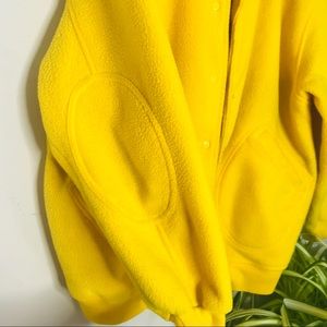 Vintage | Jackets & Coats | Vintage Retro 9s Yellow Fleece Bomber ...
